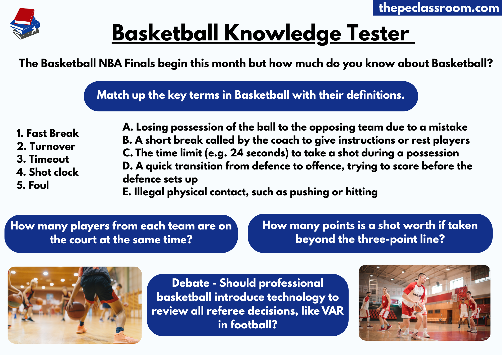 Basketball Knowledge Starter – The PE Classroom
